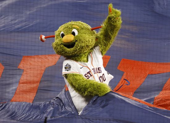 Houston Astros Mascot Orbit Performs Crowd Editorial Stock Photo ...