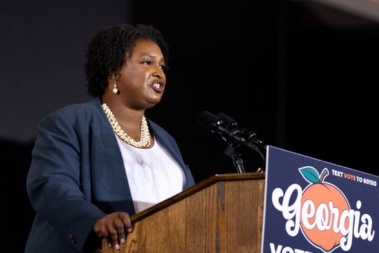 Georgia Gubernatorial Candidate Stacey Abrams Speaks Editorial Stock ...