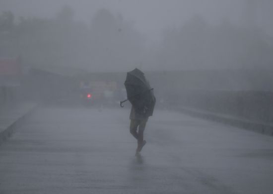 Villager Braves Strong Wind He Traverses Editorial Stock Photo - Stock ...