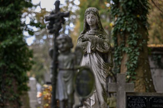 Grave Monument Main Cemetery Przemysl Southeastern Editorial Stock ...