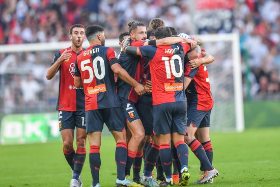 Team Genoa Celebrates After Scoring Goal Editorial Stock Photo - Stock ...