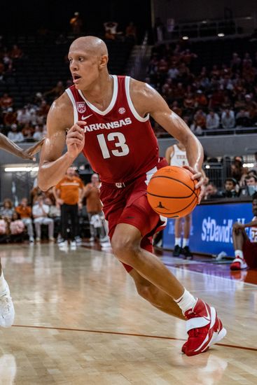 Jordan Walsh 13 Arkansas Razorbacks Action Editorial Stock Photo ...