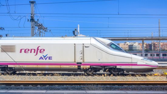 Renfe Ave Highspeed Train Railroad Transportation Editorial Stock Photo ...