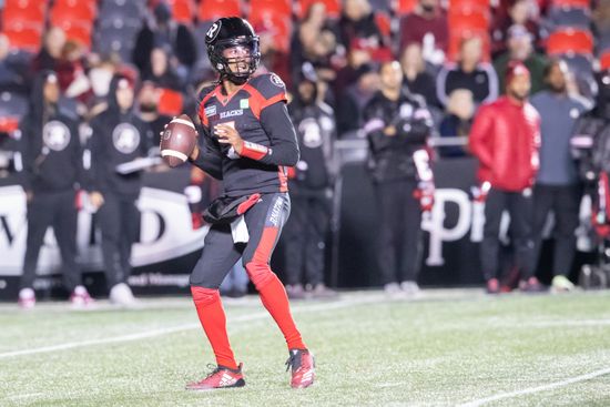 Ottawa Redblacks Quarterback Tyrie Adams 7 Editorial Stock Photo ...