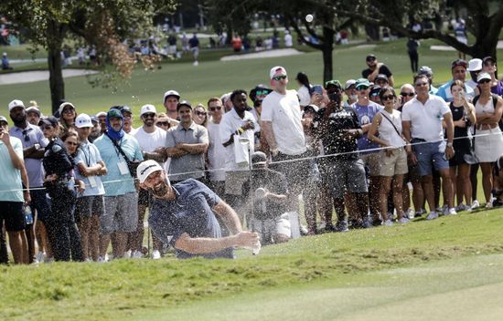 Dustin Johnson Hits Shot Out Sand Editorial Stock Photo - Stock Image ...