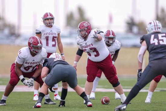Henderson State University Reddies Offensive Line Editorial Stock Photo ...