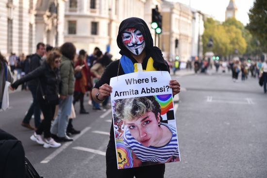 Protester Wearing Guy Fawkes Face Mask Editorial Stock Photo - Stock ...