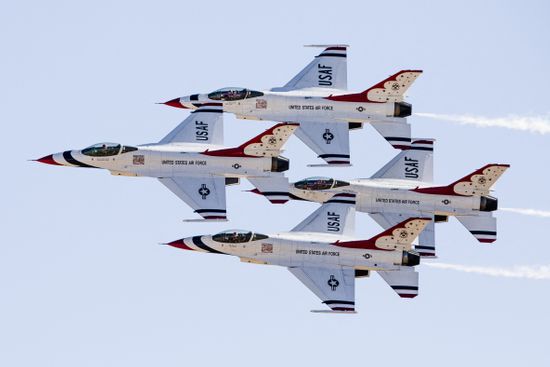 Usaf Air Demonstration Squadron Thunderbirds Air Editorial Stock Photo ...