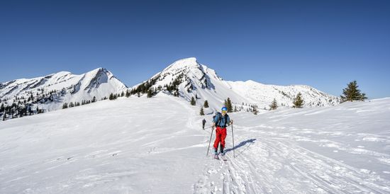 Ski Tourers Climbing Hochgern Behind Snowcovered Editorial Stock Photo ...