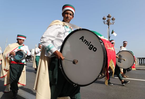 Traditional Algerian Musicians Perform During Parade Editorial Stock ...