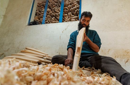 Worker Checks Shape Produced Cricket Bat Editorial Stock Photo - Stock ...