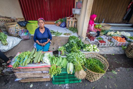 Residents Activities Bandarjo Market Traditional Market Editorial Stock ...