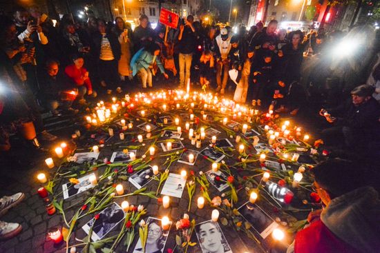 People Gather Candlelight Vigil Death Mahsa Editorial Stock Photo ...