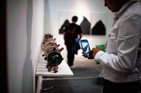 People Visit Bogotas International Art Fair Editorial Stock Photo ...