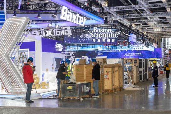 Workers Set Exhibition Booth National Exhibition Editorial Stock Photo ...