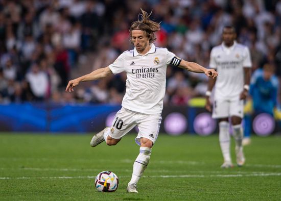 Luka Modric Takes Shot On Goal Editorial Stock Photo - Stock Image ...