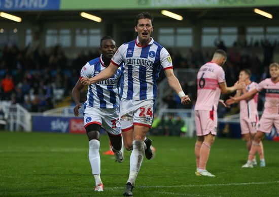 Hartlepool Uniteds Alex Lacey Celebrates His Editorial Stock Photo ...
