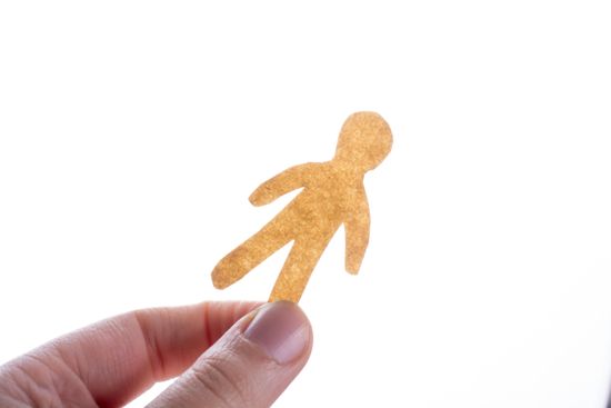 Man Shape Cut Out Paper Hand Editorial Stock Photo - Stock Image ...