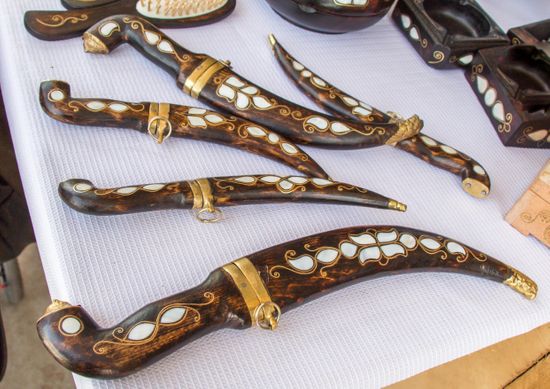 Ottoman Turkish Style Daggers Mother Pearl Editorial Stock Photo ...
