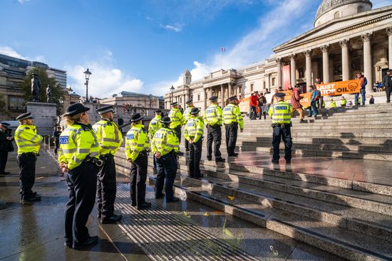 Police Officers Stand Watch Just Stop Editorial Stock Photo - Stock ...