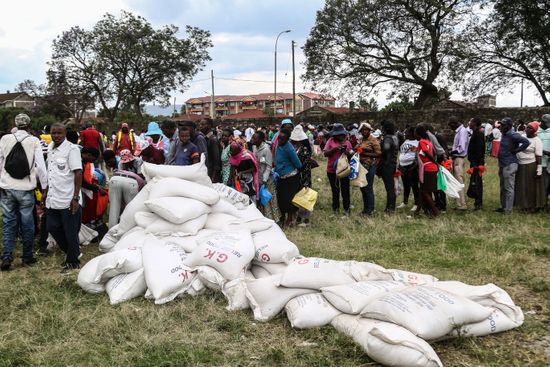 People Need Food Aid Queue Behind Editorial Stock Photo - Stock Image ...