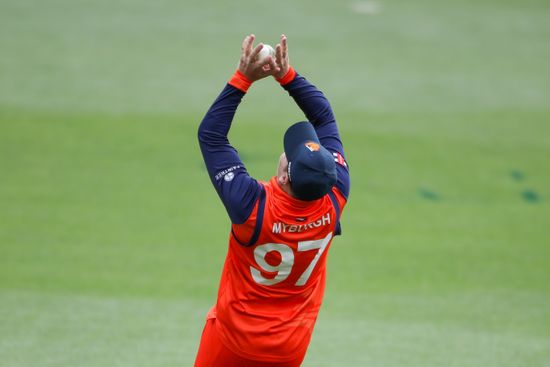 Stephan Myburgh Netherlands Catches Richard Ngarava Editorial Stock ...