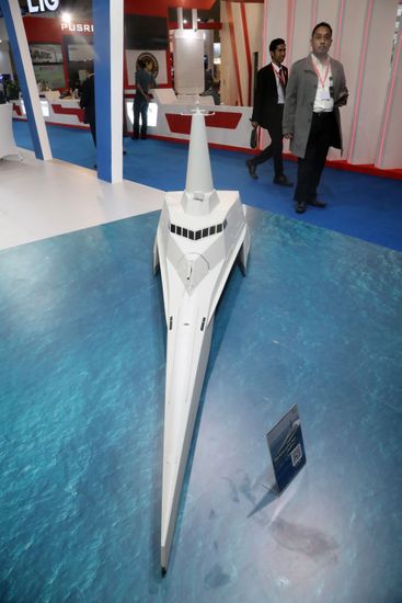 Replica Stealth Fast Attack Craft During Editorial Stock Photo - Stock ...