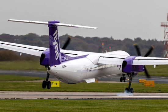 Flybe Aircraft Has Bumpy Landing Strong Editorial Stock Photo - Stock ...