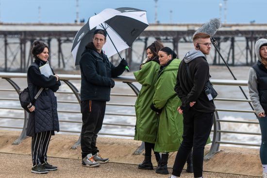 Michelle Keegan Centre Blackpool Filming Scenes Editorial Stock Photo ...