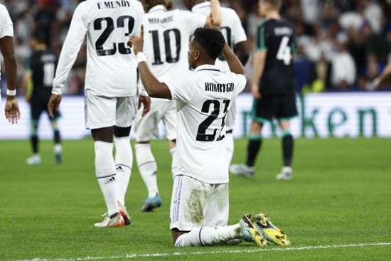 Real Madrids Striker Rodrygo Goes Celebrates Editorial Stock Photo ...