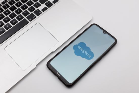 This Photo Illustration Salesforce Salesforce Logo Editorial Stock ...