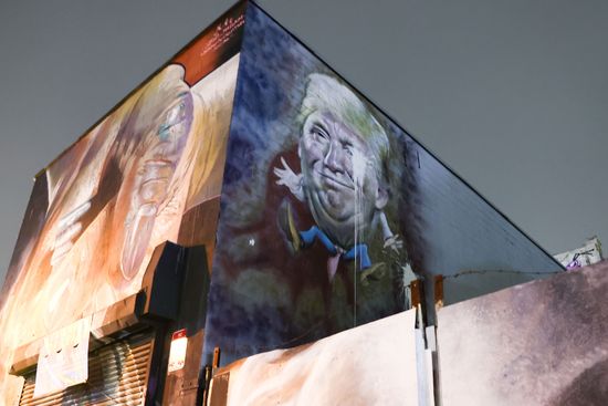 Mural Donald J Trump Seen On Editorial Stock Photo - Stock Image ...