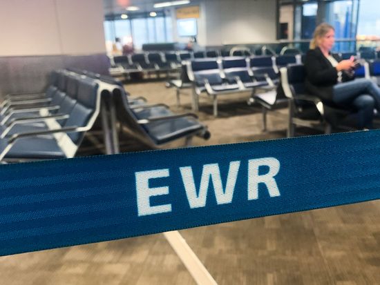 Ewr Sign Seen Newark Liberty International Editorial Stock Photo ...