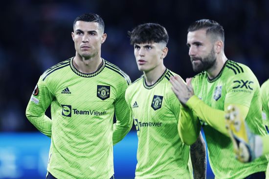Cristiano Ronaldo Alejandro Garnacho Manu Football Editorial Stock ...