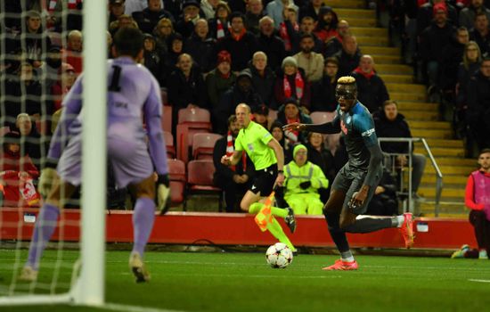 Victor Osimhen Alisson Becker Action During Editorial Stock Photo ...