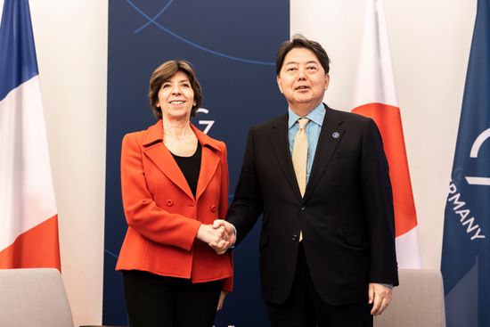 Catherine Colonna Foreign Minister France Hayashi Editorial Stock Photo ...