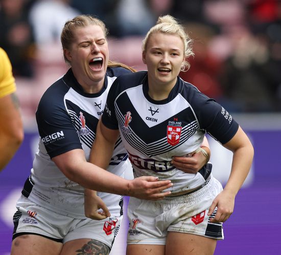 Georgia Roche England Celebrates Scoring Try Editorial Stock Photo ...