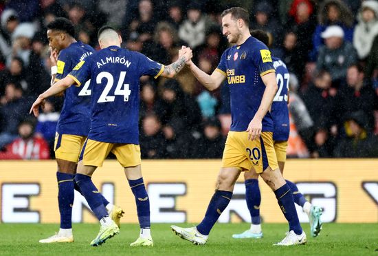 Chris Wood Newcastle United Celebrates Scoring Editorial Stock Photo ...