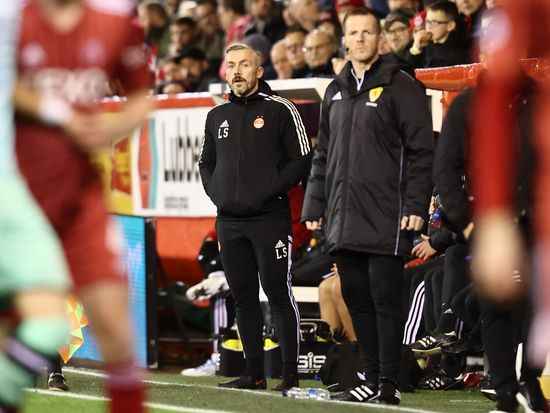 Aberdeen Assistant Manager Lee Sharp During Editorial Stock Photo ...
