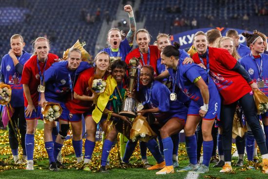 Wfc Cska Moscow Players Celebrate Victory Editorial Stock Photo - Stock ...