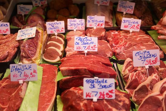 Meat Price Tags Seen Market Brussels Editorial Stock Photo - Stock ...