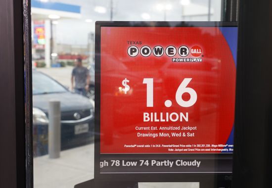 Sign Powerball Lottery On Display Gas Editorial Stock Photo - Stock ...