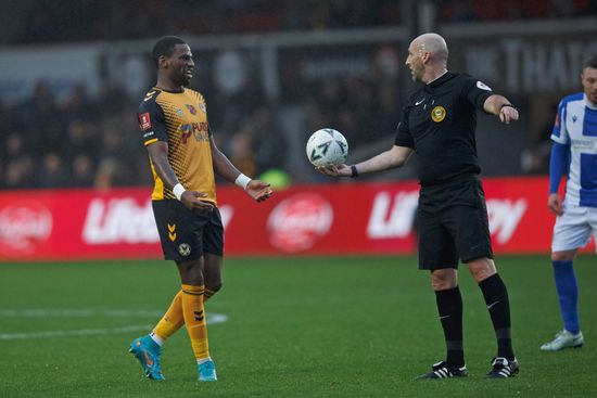 Omar Bogle Newport County Talks Referee Editorial Stock Photo - Stock ...