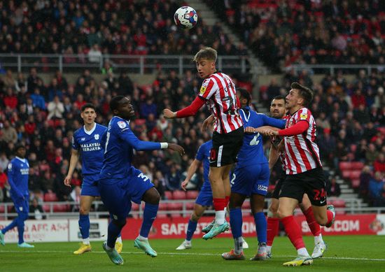 Sunderlands Jack Clarke Headers Towards Goal Editorial Stock Photo ...