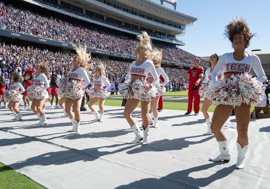 Texas Tech Red Raiders Cheerleaders During Editorial Stock Photo ...