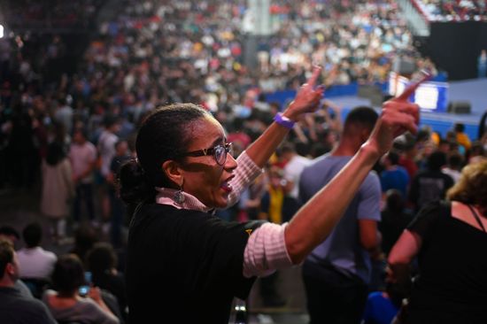 Crowd Warms Ahead Rally President Joe Editorial Stock Photo - Stock ...