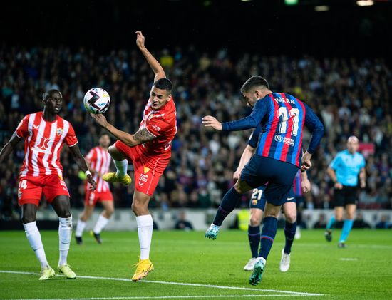 Ferran Torres R Barcelona Heads Ball Editorial Stock Photo - Stock ...