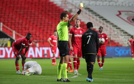 Anderlechts Francis Amuzu Receives Yellow Card Editorial Stock Photo ...