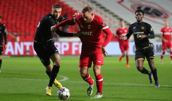 Anderlechts Zeno Debast Antwerps Vincent Janssen Editorial Stock Photo ...