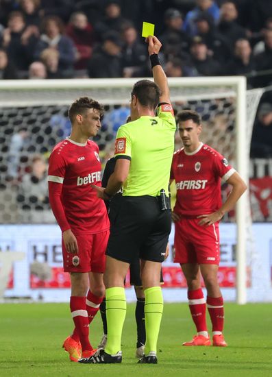Antwerps Pieter Gerkens Receives Yellow Card Editorial Stock Photo ...
